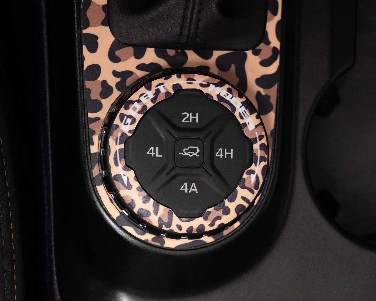 Bronco Goat Dial Overlay Wrap Kit - Leopard Print - For 2021+ Ford Bro ...
