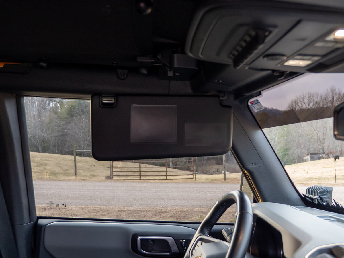 Bronco Visor Warning Label Black Out Kit Overlay for 2021+ Ford Bronco ...